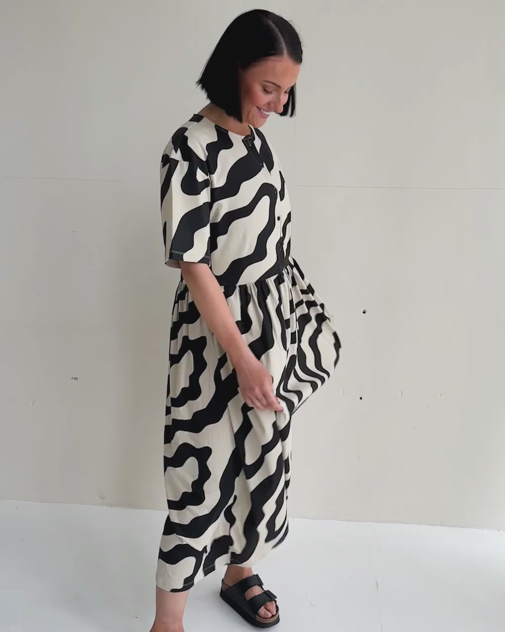 Matilda Whirl Print Dress | Turtledove London