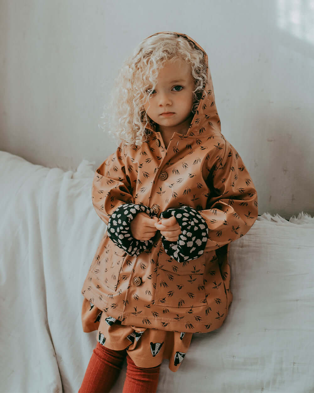 Bird Print Raincoat | Turtledove London